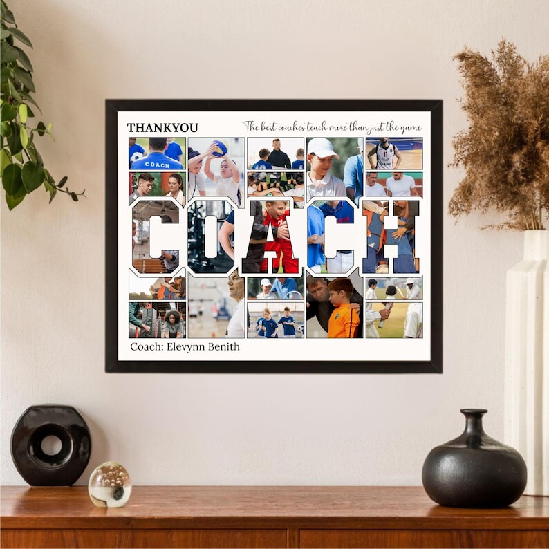 Coach Photo Collage Template: DIY Memory Frame (canva Editable ...
