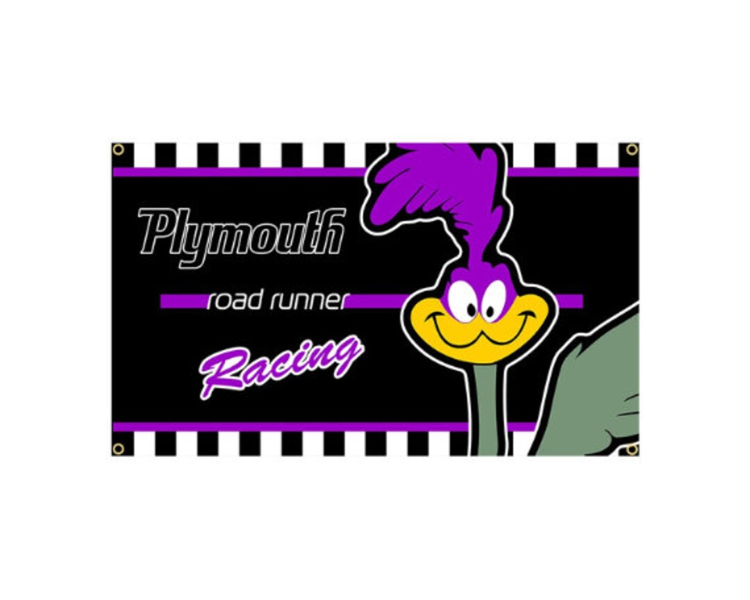 Flag Plymouth Racing Banner Runner Road Roadrunner Mopar - Etsy
