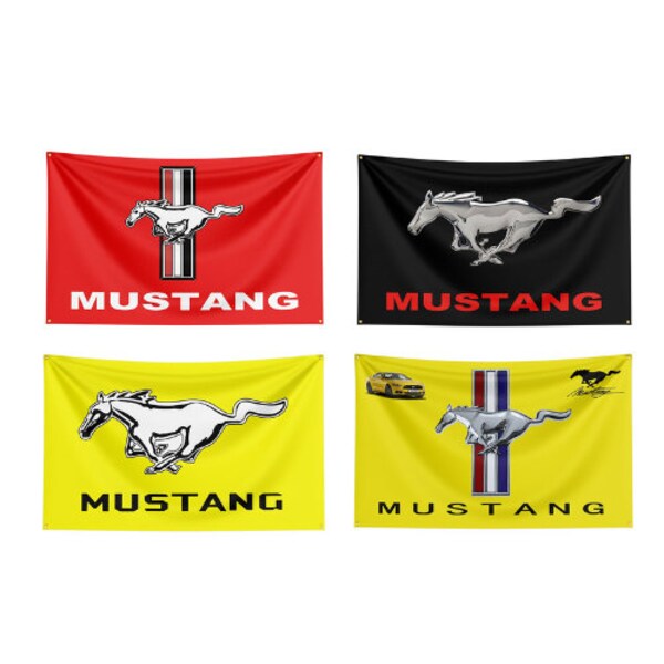 Mustang Flag Decal - Etsy