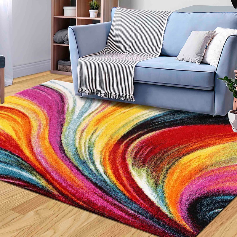 Colorful Rug - Etsy