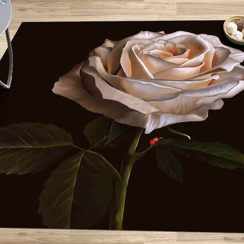 Rug With Roses - Etsy