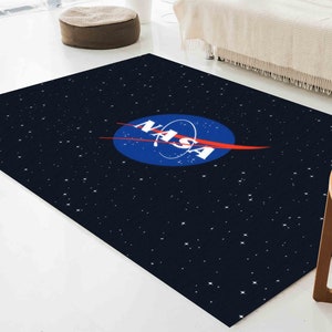 Nasa Rug, Starry Sky Rug, Planet Rugs, Modern Rug, Colorful Rug, Black ...