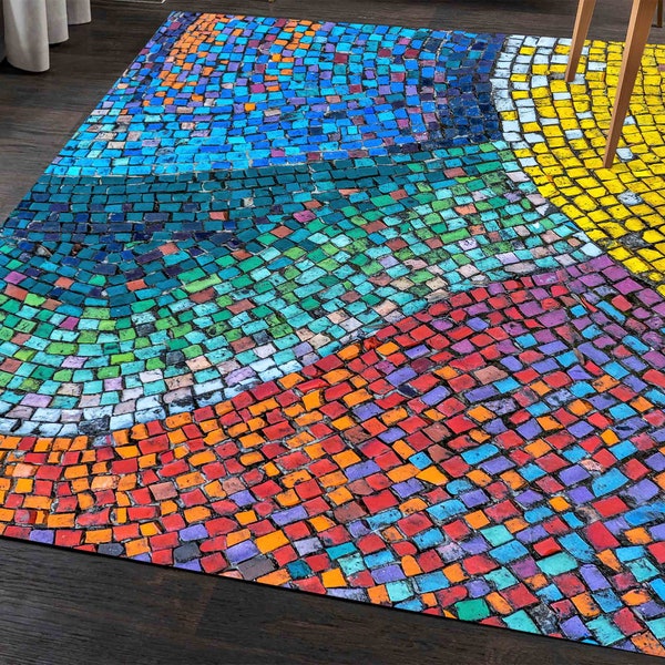 Colorful Rug - Etsy