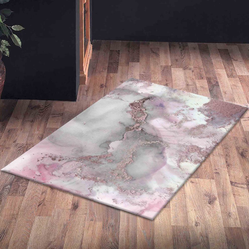 Pink Marble Rug - Etsy