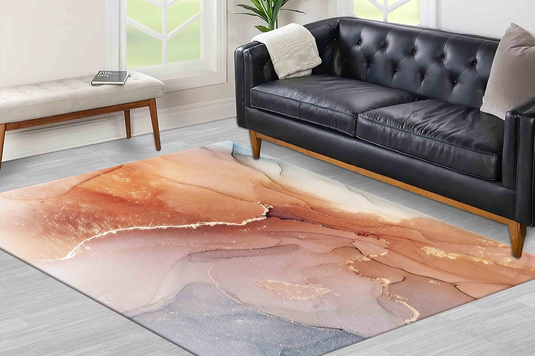 Brown and Gold Marble Rug, Gold Marble Rug, Shimmmery Rugs, Marble Rug ...