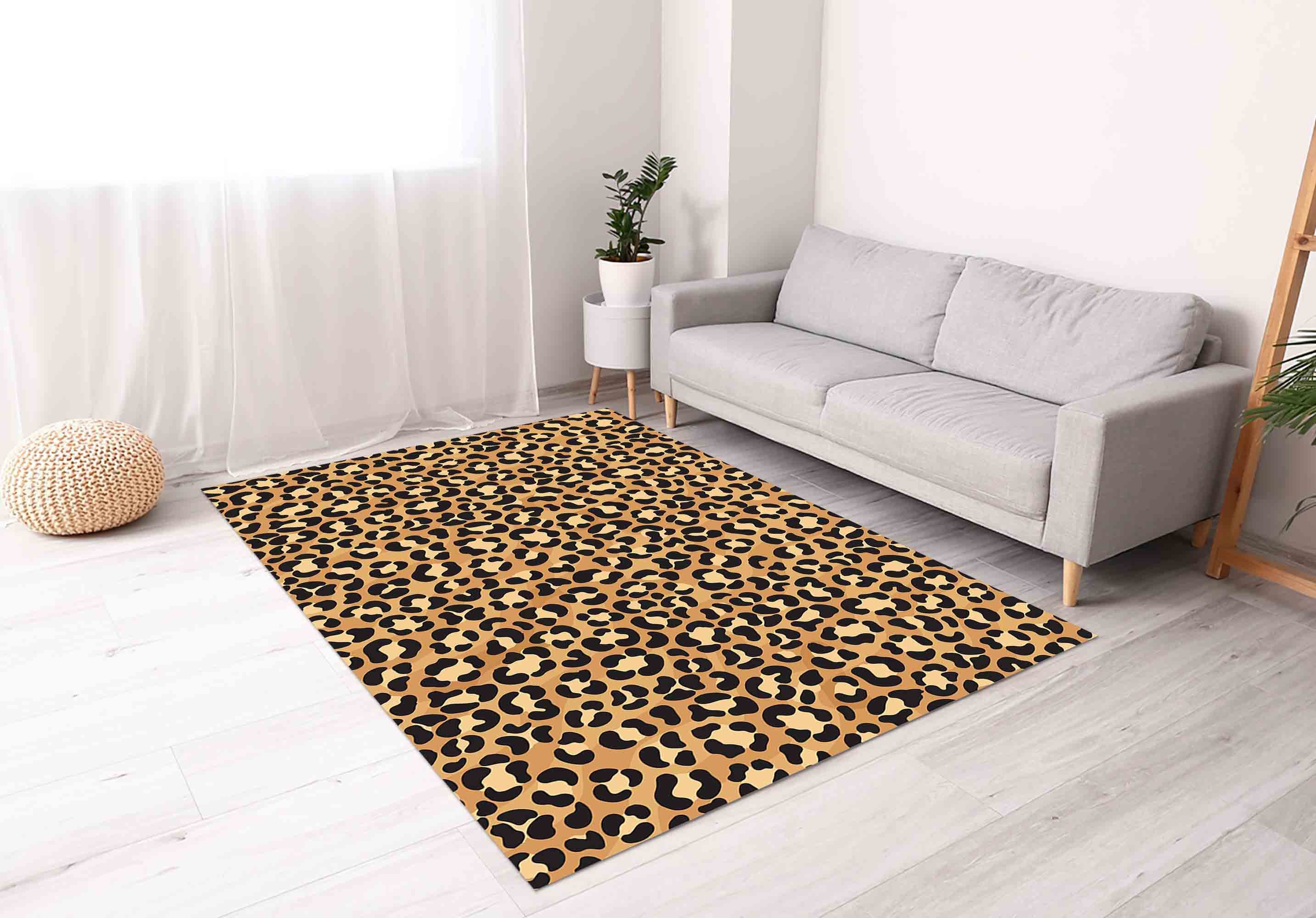 Leopard Rug Runner Rug Leopard Pattern Rug Brown Rug - Etsy