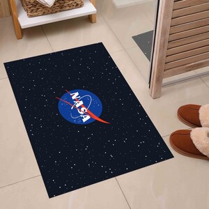 Nasa Rug, Starry Sky Rug, Planet Rugs, Modern Rug, Colorful Rug, Black ...