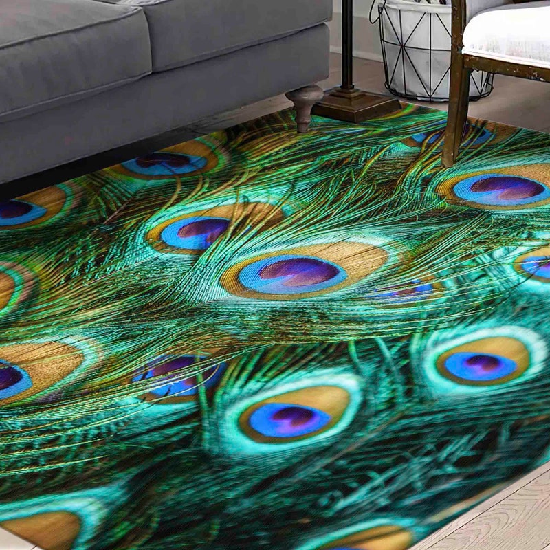 Peacock Feather Mat - Etsy