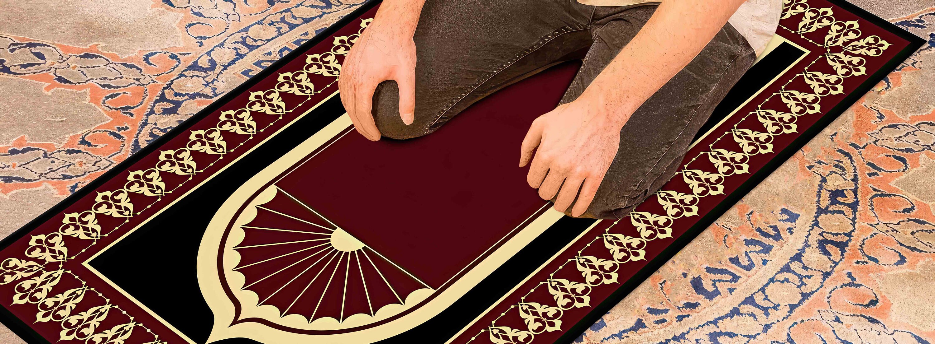 Burgundy Prayer Rug Yellow Prayer Rug Prayer Rug Modern - Etsy