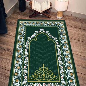 Green Prayer Rug, Yellow Prayer Rug, Worship Rug, Muslim Rug, Door Mat ...