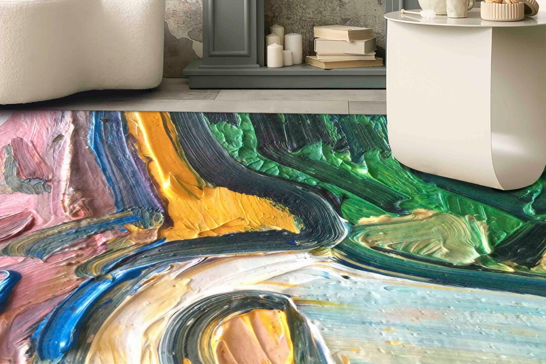 Colorful Painting Rugs, Paint Rug, Brushes Rugs, Modern Rug, Bridesmaid ...
