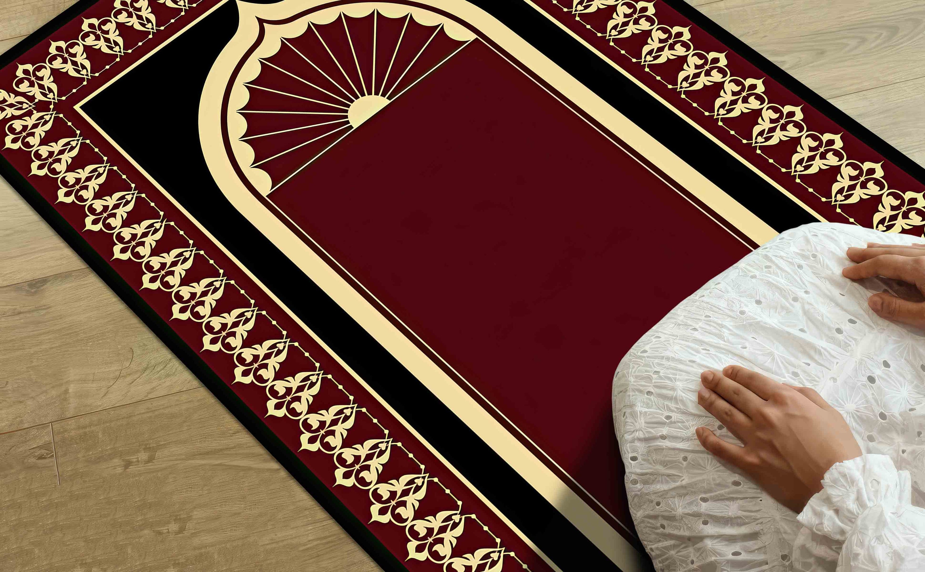 Burgundy Prayer Rug Yellow Prayer Rug Prayer Rug Modern - Etsy