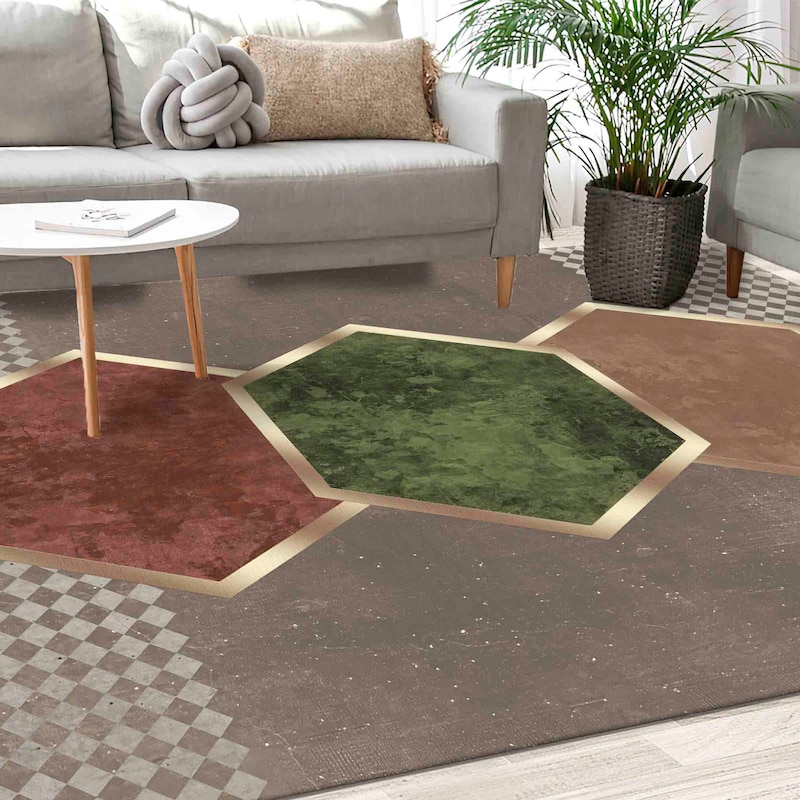Hexagonal Rug - Etsy