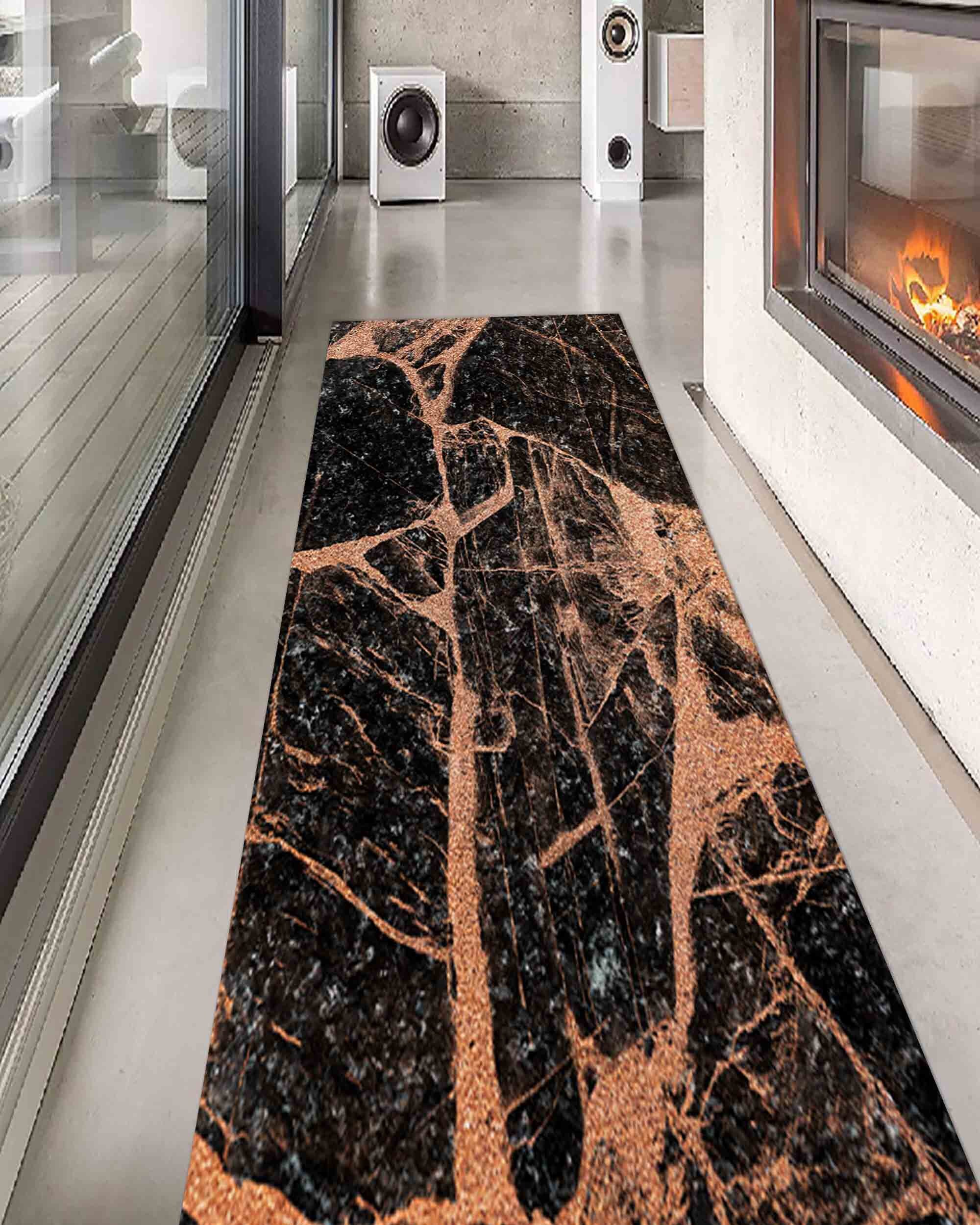 Copper Rug Black Marble Rug Shimmery Rug Copper Marble Rug - Etsy