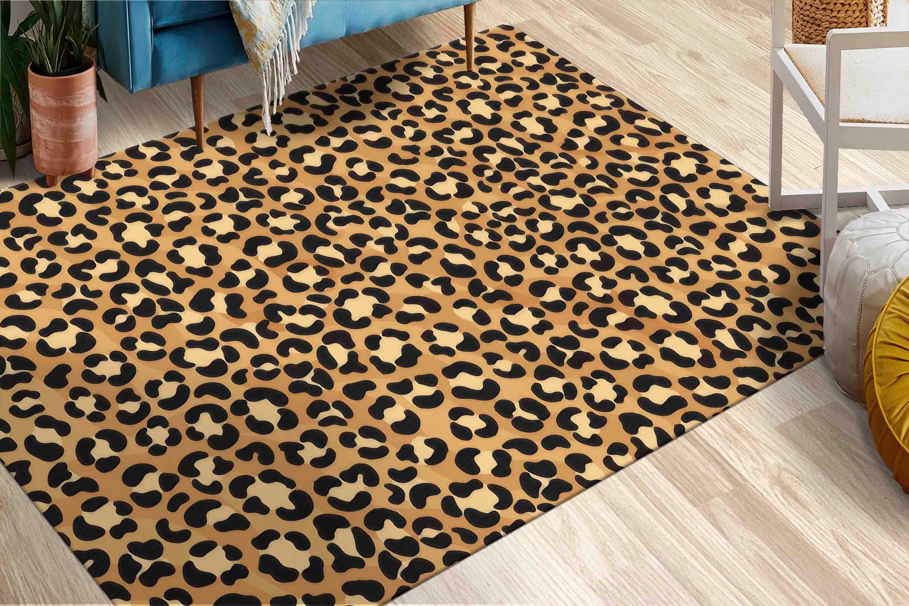 Leopard Rug Runner Rug Leopard Pattern Rug Brown Rug - Etsy