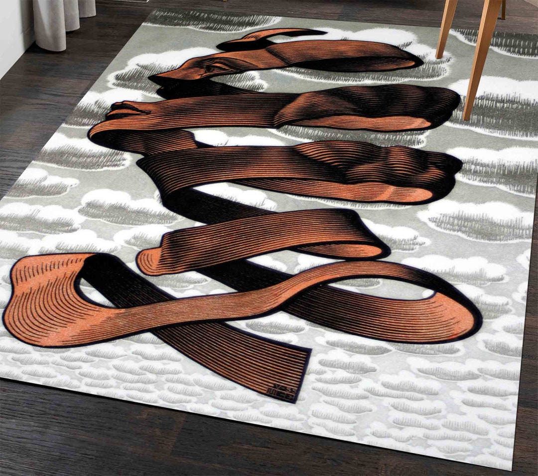 Rind by MC Escher Rug, Abstract Face Rug, Escher Rugs, Modern Rugs ...