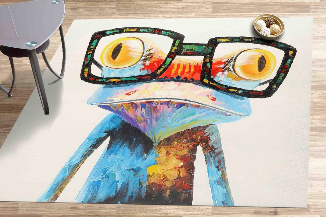 Stair Rug, Car Mat, Small Rug, Non-slip Carpet, Rainbow Frog With ...