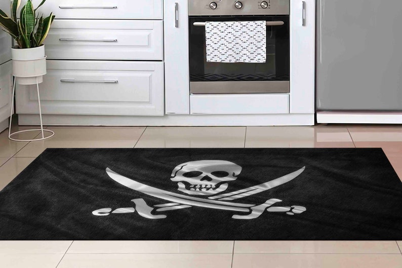 Pirates Flag Rugs Jolly Roger Rug Flag Rug Modern Rug - Etsy