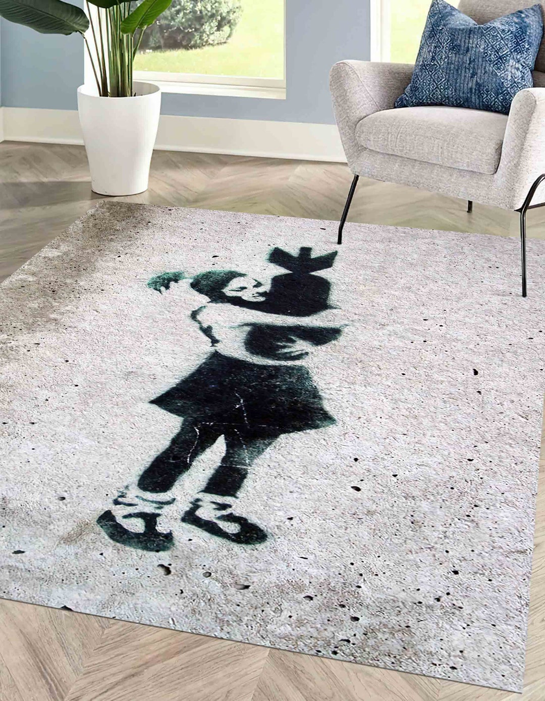 Graffiti Rug, Front Door Rug, Wedding Rug, Thin Rug, Housewarming Gift ...