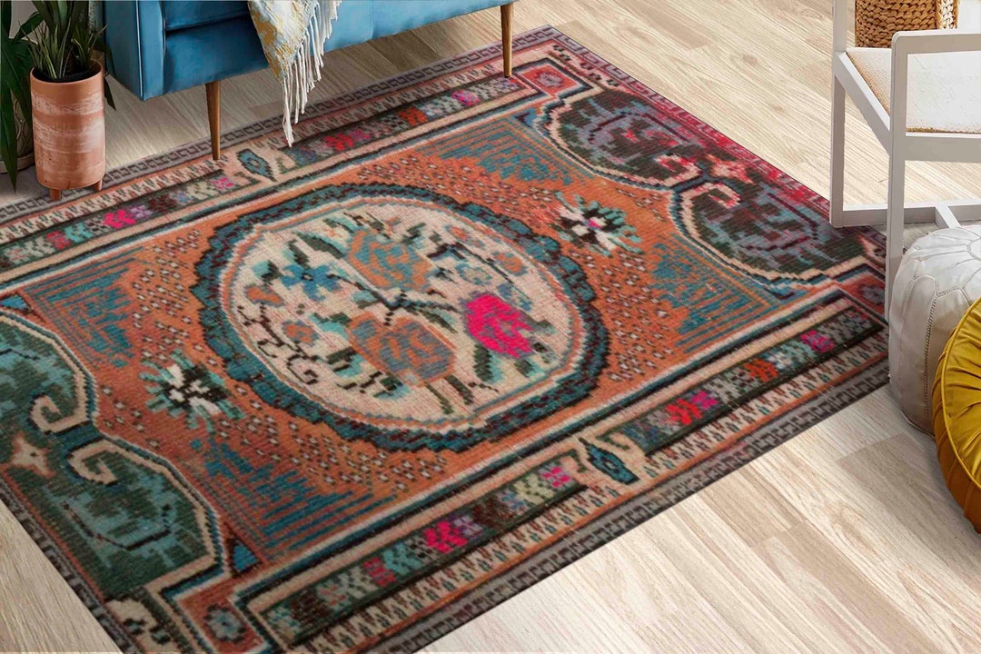 Rose Pattern Rug, Floral Rugs, Vintage Style Rug, Antique Design Rugs ...