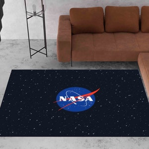 Nasa Rug, Starry Sky Rug, Planet Rugs, Modern Rug, Colorful Rug, Black ...