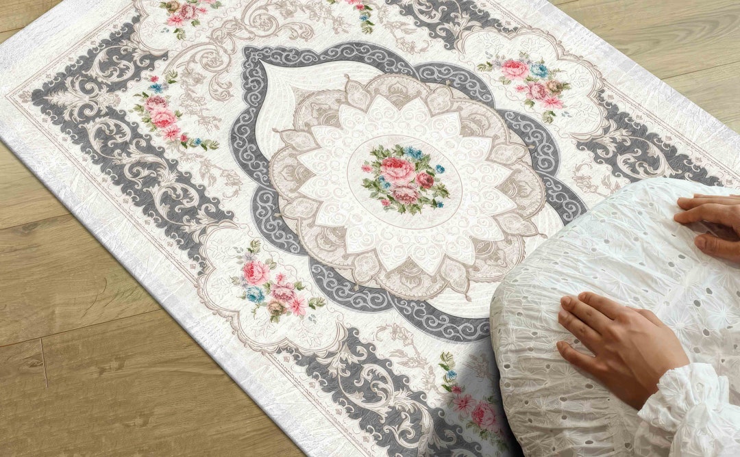 Prayer Rug, Beige Prayer Rug, Religious Rug, Muslim Rug, Islamic Rug ...