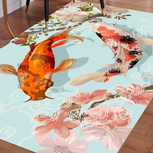 Japanese Koi Fish Rugs, Koi Rugs, Floral Rugs, Animal Rugs, Fish Rugs ...