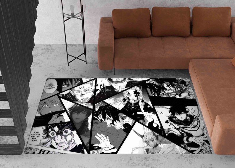 Manga Rugs Anime Rug Fantastic Rugs Modern Rug Salon Rug - Etsy