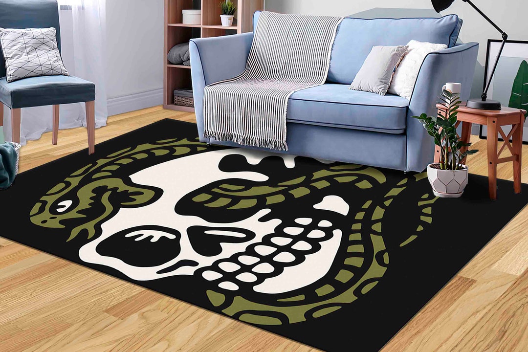 Skull and Snake Rugs, Skull Rugs, Japanese Rugs, Modern Rugs, Bathroom ...