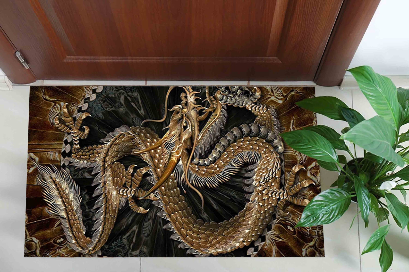 Dragon Rugs, Japanese Rug, Dragon Pattern Rugs, Modern Rugs, Machine ...