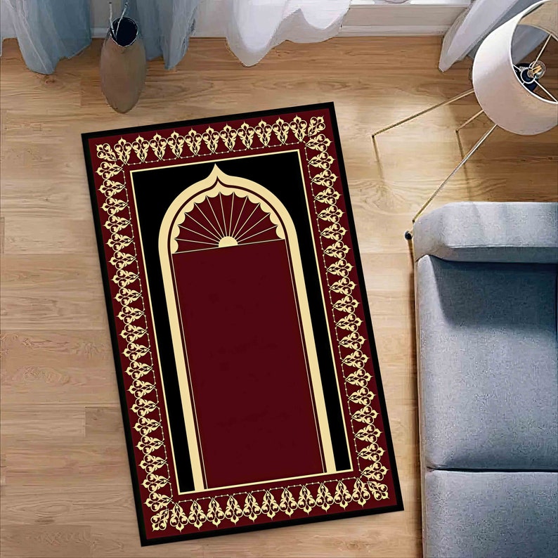 Burgundy Prayer Rug Yellow Prayer Rug Prayer Rug Modern - Etsy