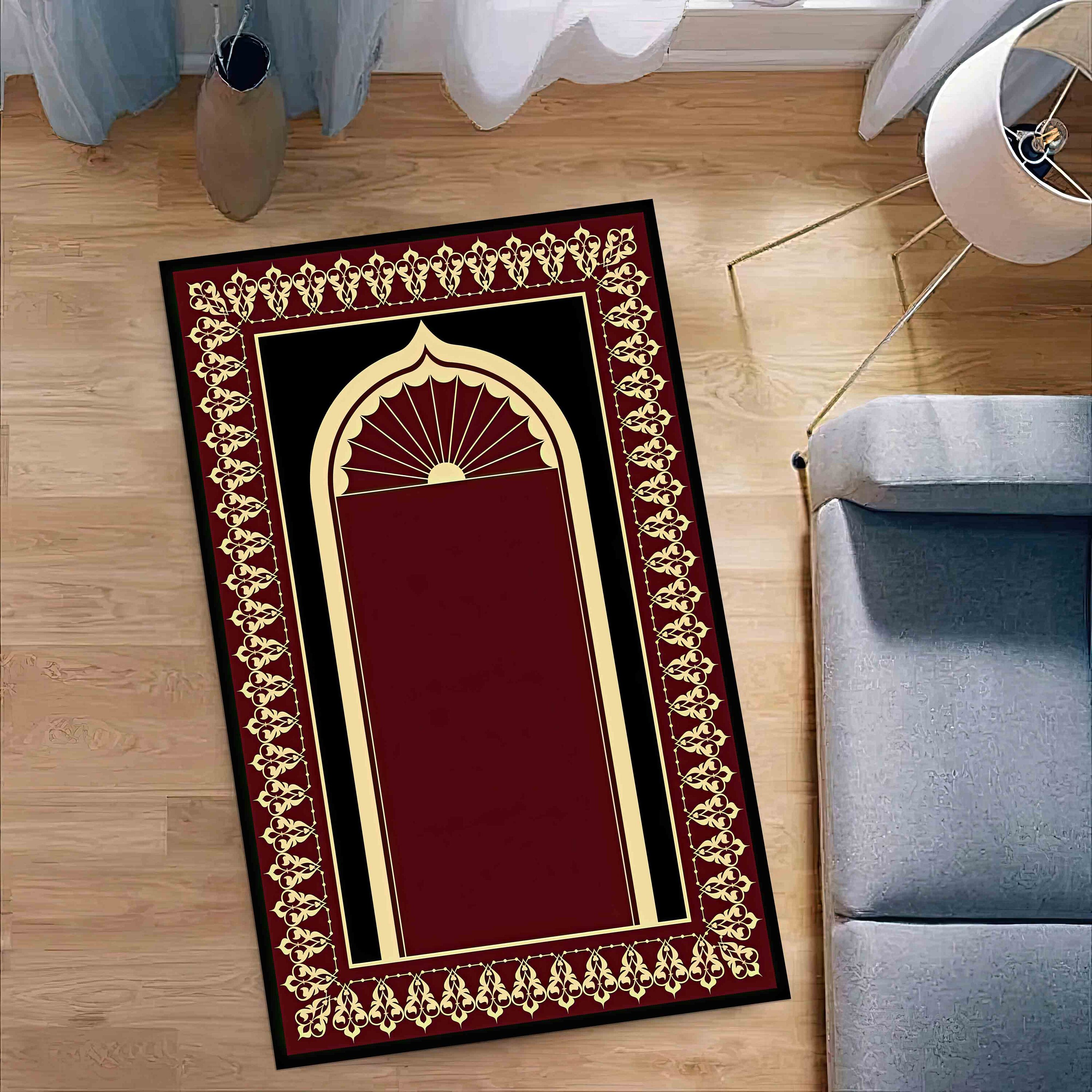 Burgundy Prayer Rug Yellow Prayer Rug Prayer Rug Modern - Etsy