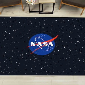 Nasa Rug, Starry Sky Rug, Planet Rugs, Modern Rug, Colorful Rug, Black ...