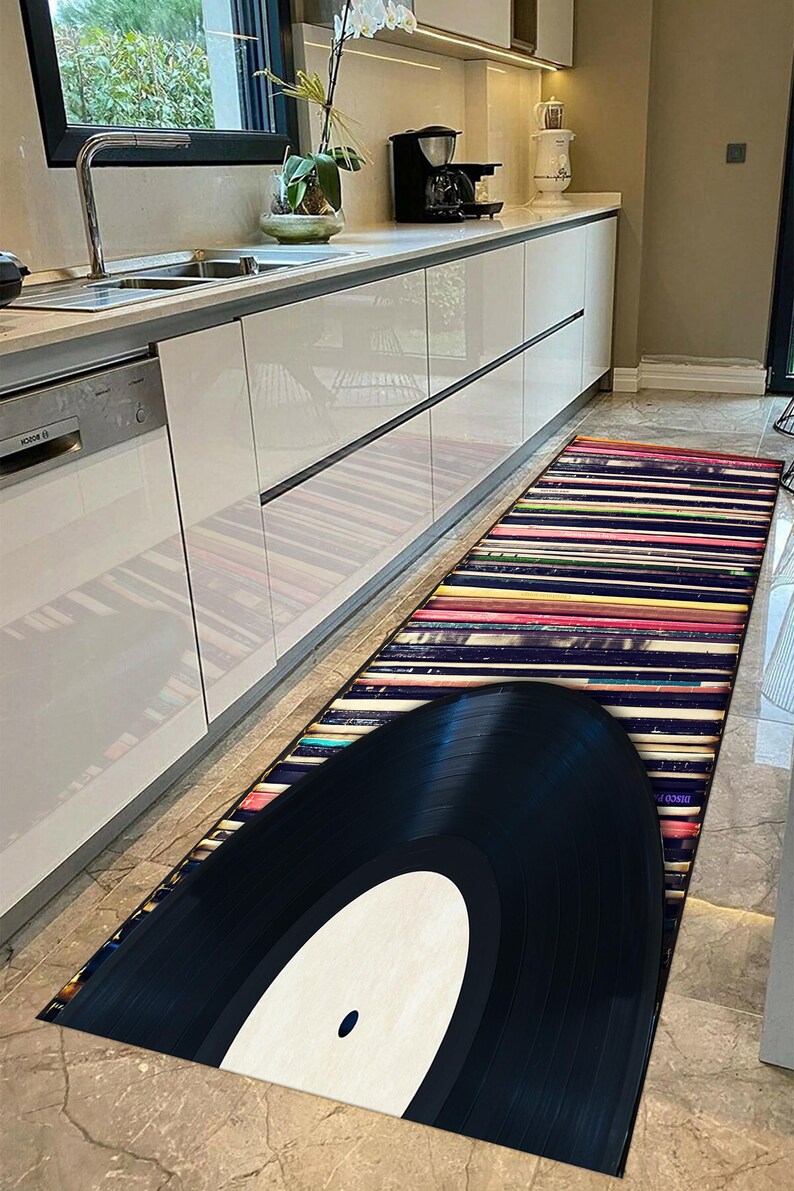 Vinyl Record Rug: Colorful Retro Music Room Accent - Etsy