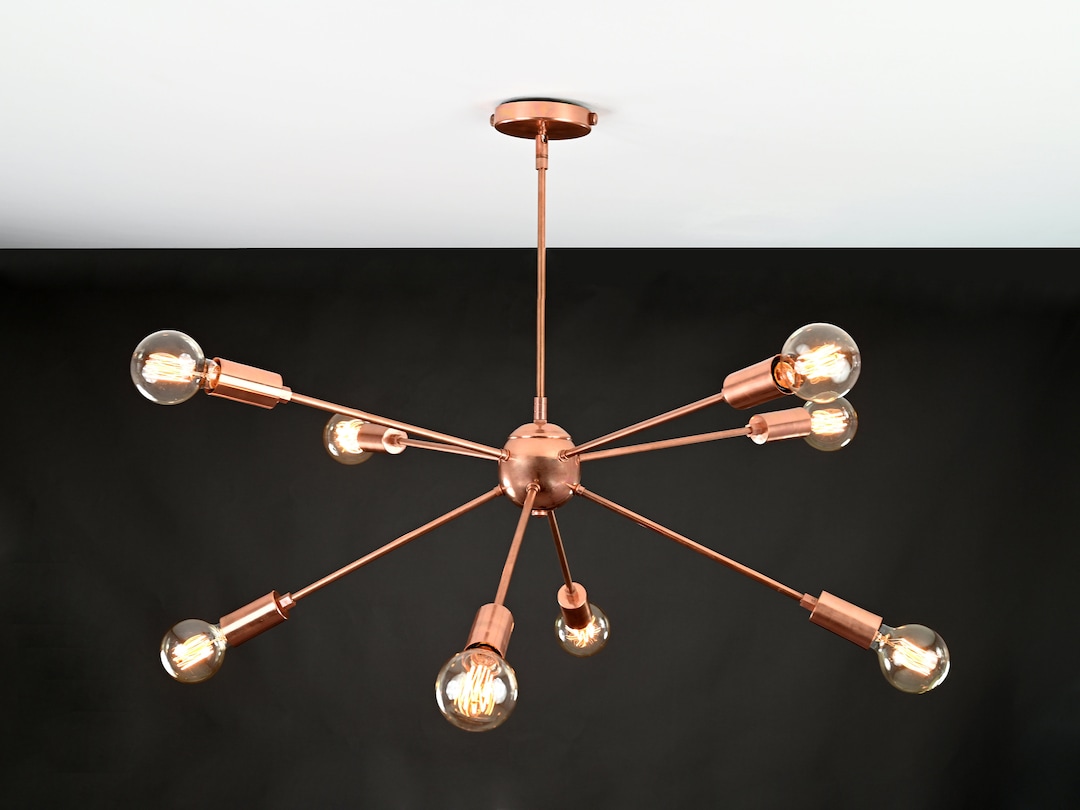 Sputnik Chandelier in Copper Finish , Ceiling Light Lamp, Sputnik ...