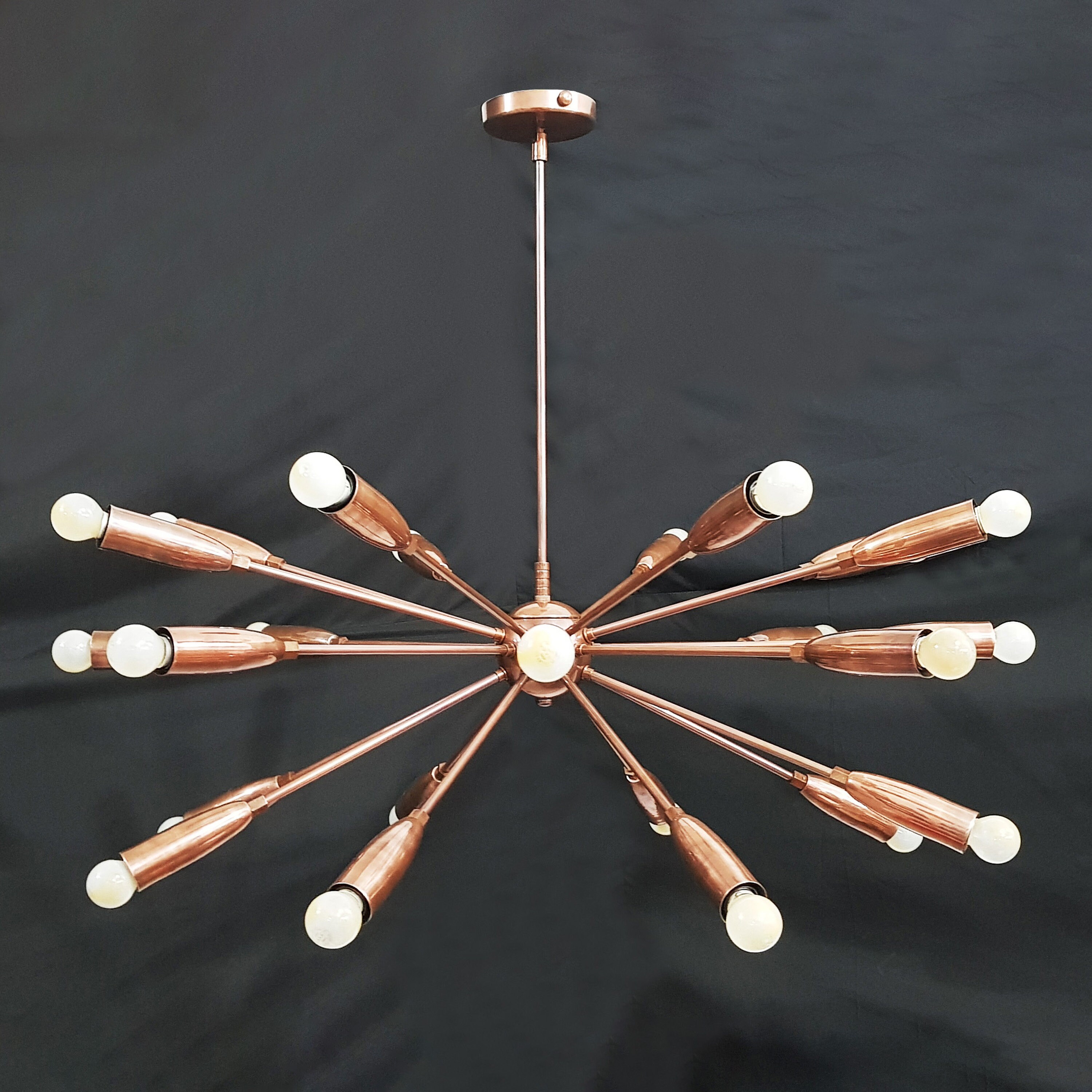 Sputnik Chandelier in Copper Patina , Ceiling Light Lamp, Sputnik ...