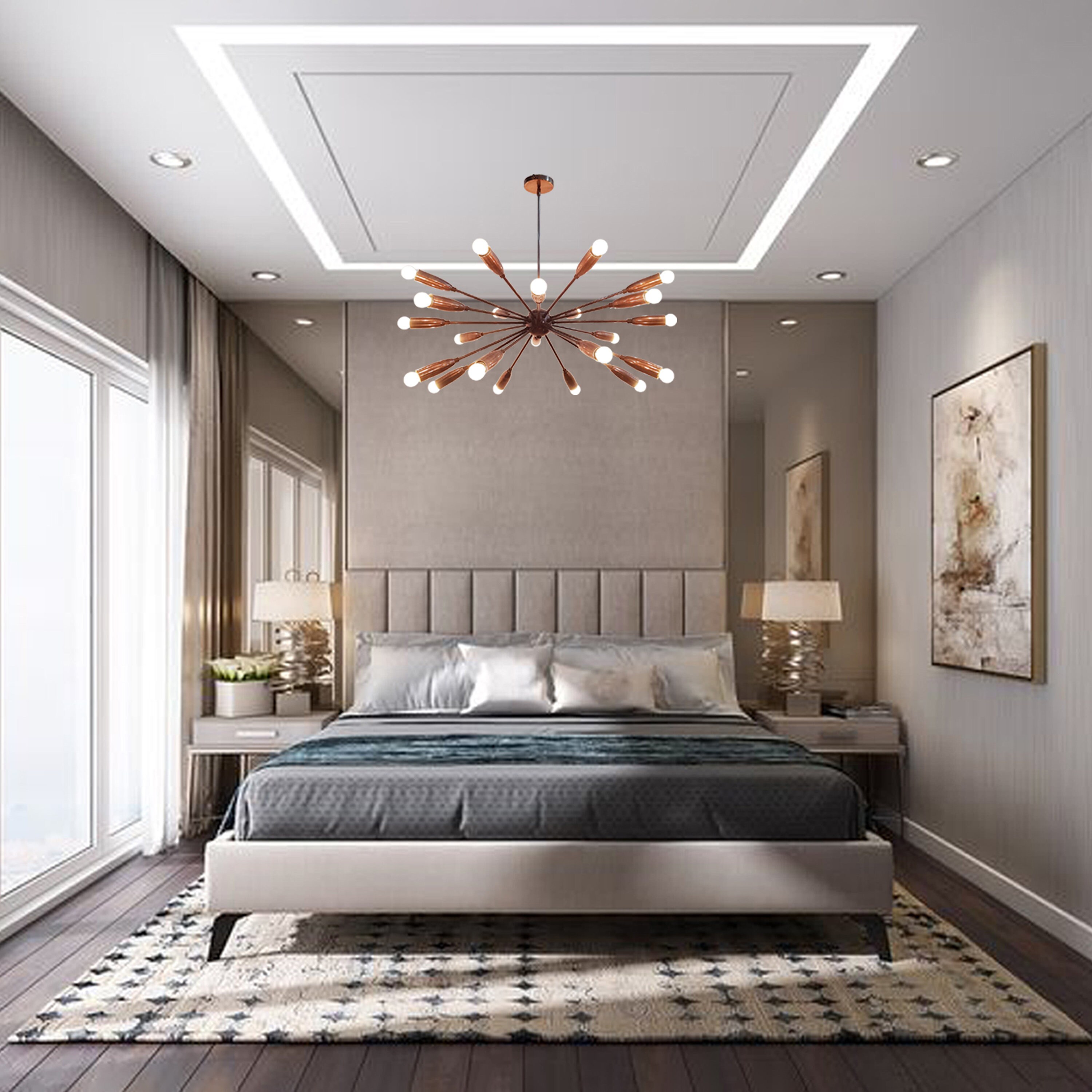 Sputnik Chandelier in Copper Patina , Ceiling Light Lamp, Sputnik ...