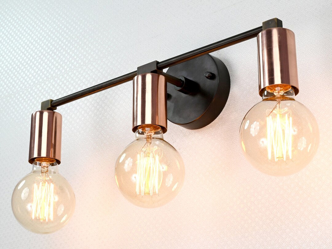 Brass Leaf Studio Vanity Light Fixture 3-lights Mirror - Etsy