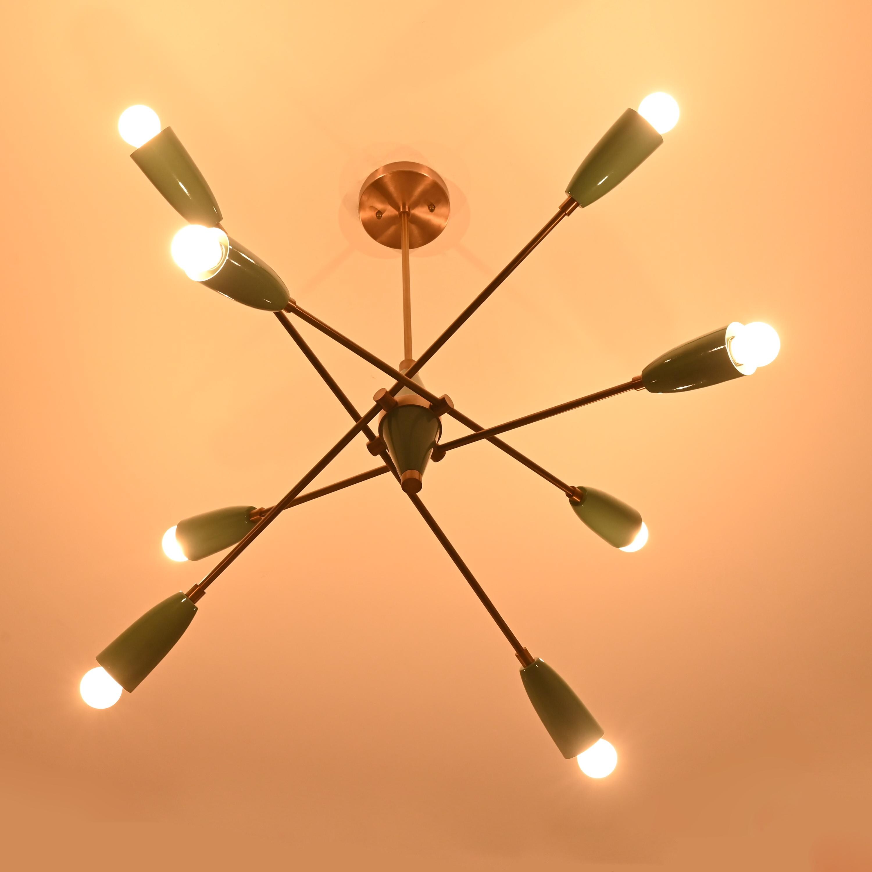 Mid-century Modern Sputnik Chandelier | Brass Leaf Studio - Etsy