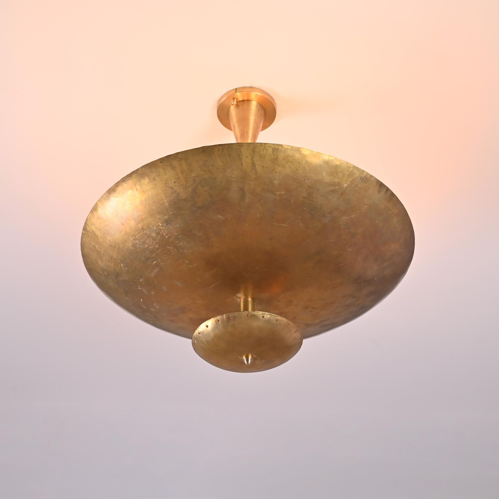 Raw Brass Mid Century Modern Chandelier, Sputnik Ceiling Light, E26 - Etsy