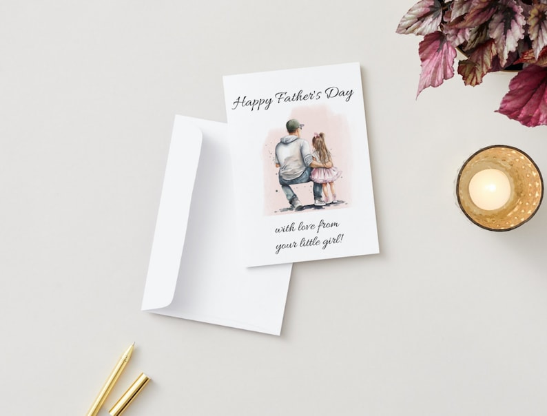 Printable Father's Day Card Happy Father's Day From - Etsy