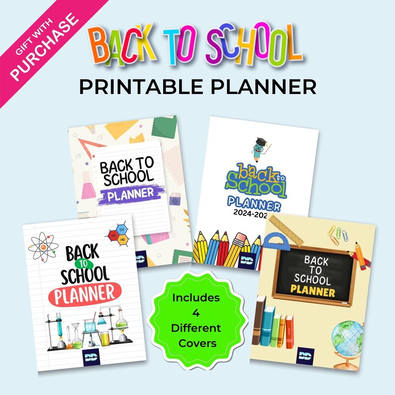 Printable Back to School Planner, 2024 - 2025 School Planner and ...