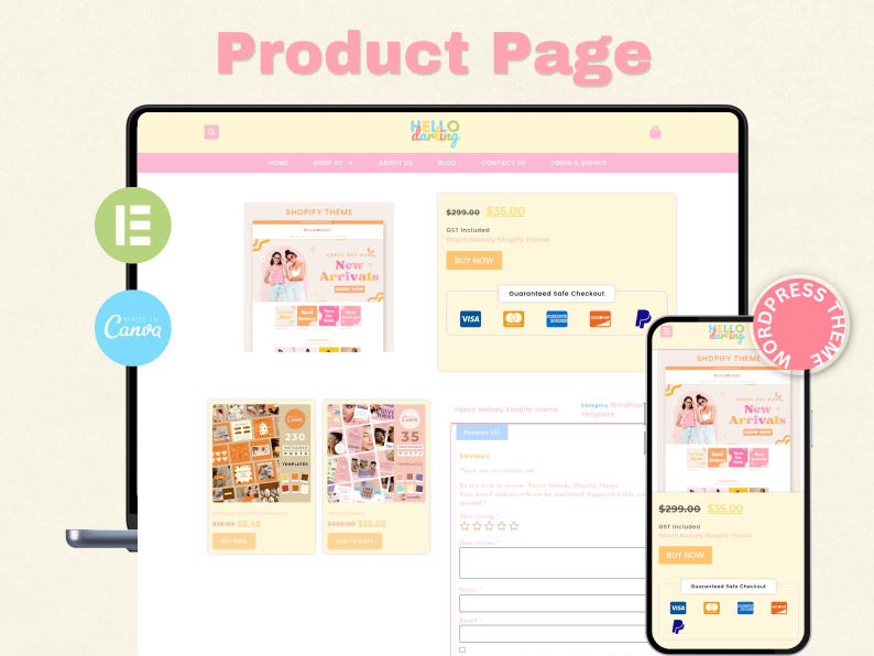 Hello Darling Feminine Elementor Wordpress Theme | Coaching Website ...