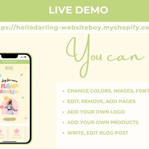 Hello Darling Boutique Shopify Theme | Pink Shopify Template | Feminine ...