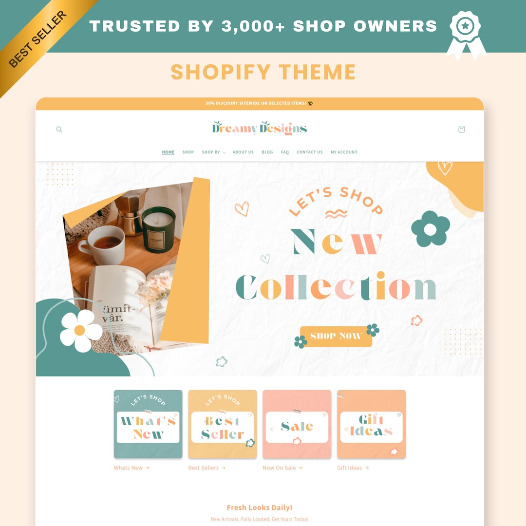 Feminine Shopify Theme | Boutique Website Template (OS 2.0) - Etsy