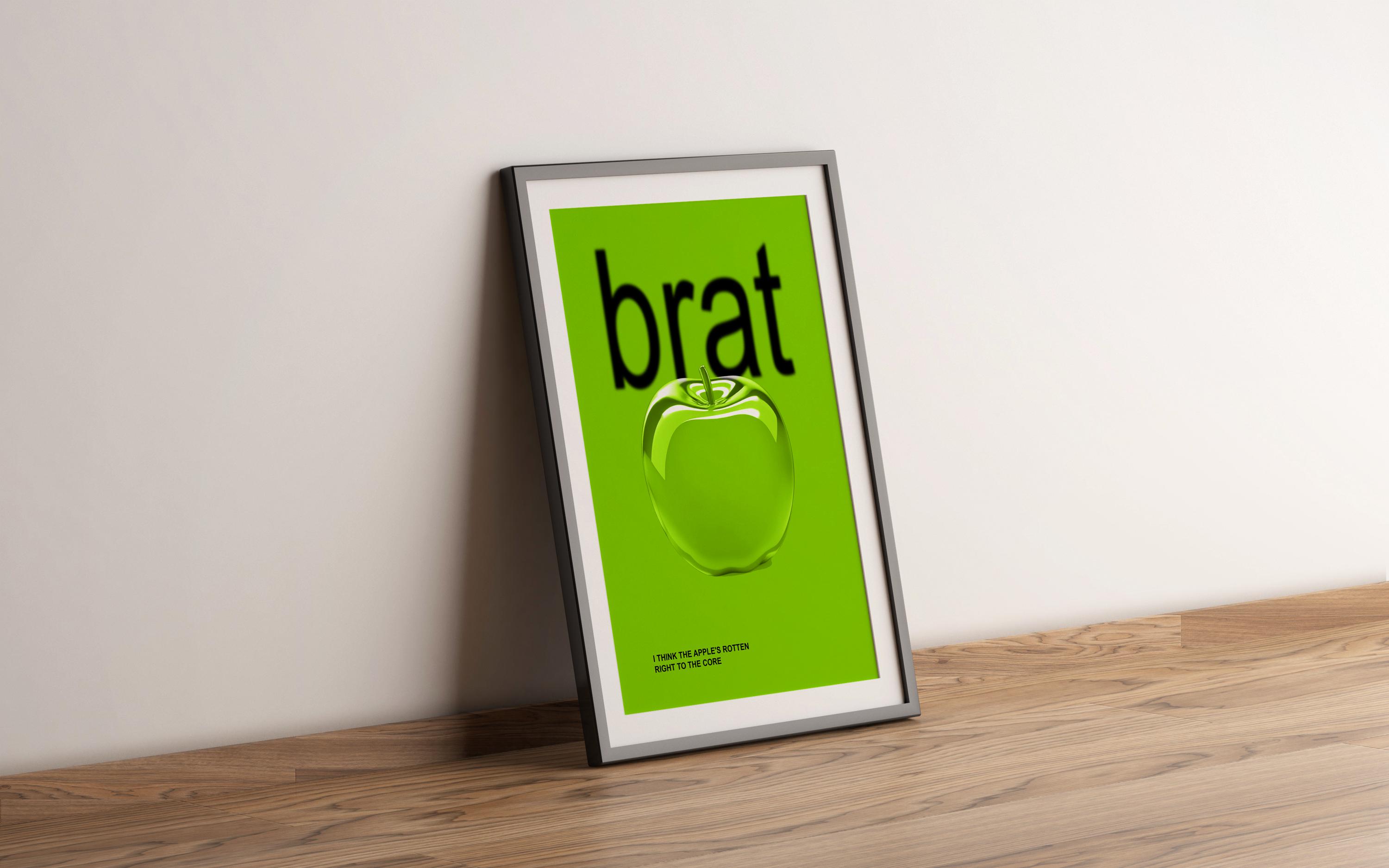 Brat Apple Charlie XCX 365 Party Girl Printable Wall Poster Dorm Room ...