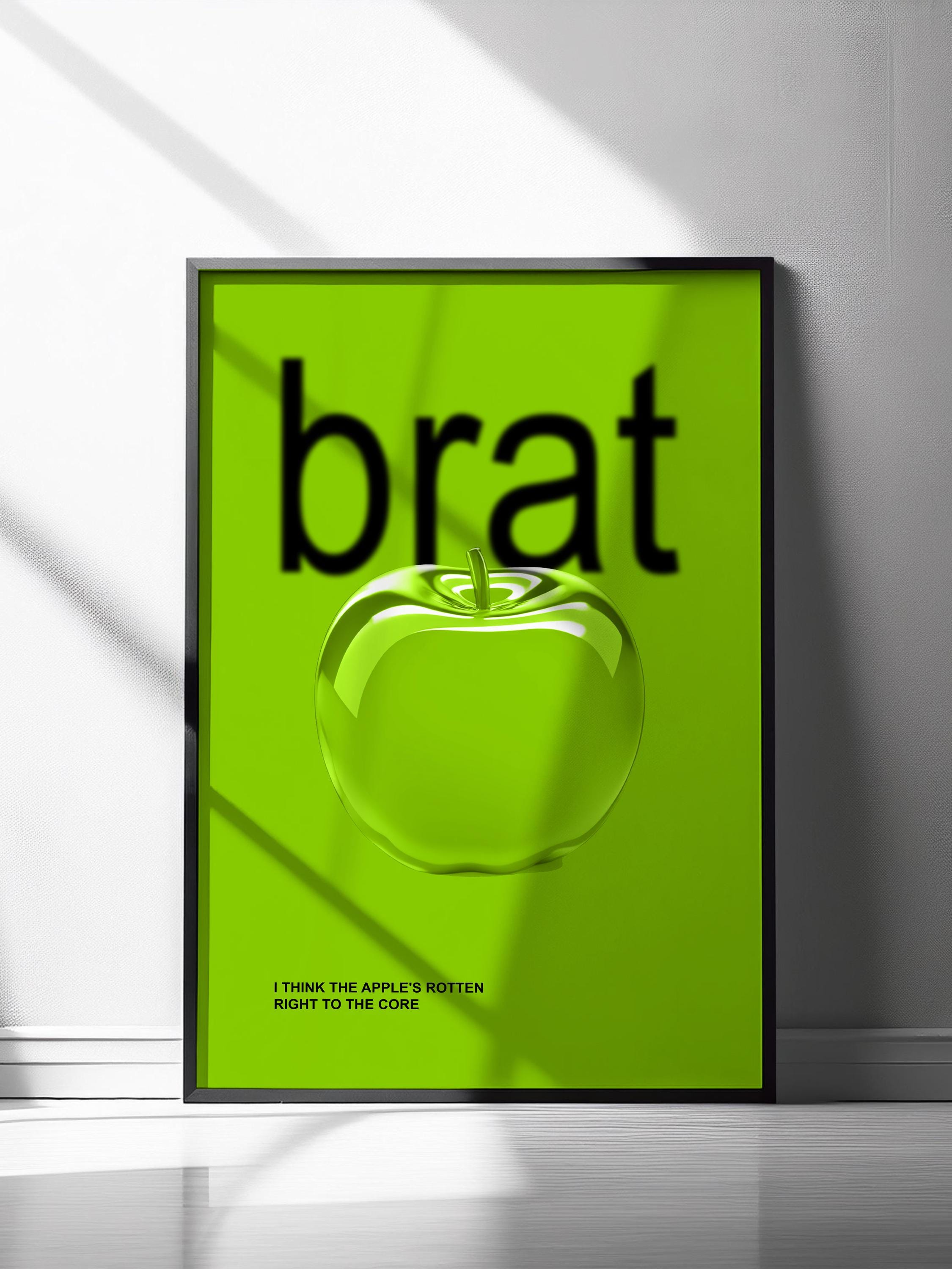 Brat Apple Charlie XCX 365 Party Girl Printable Wall Poster Dorm Room ...