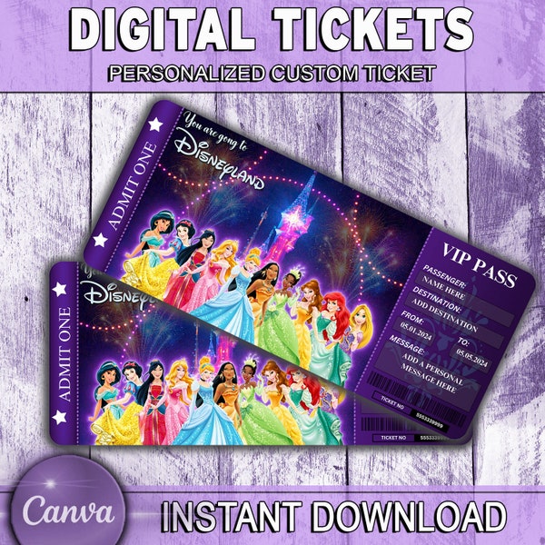 Disneyland Ticket - Etsy