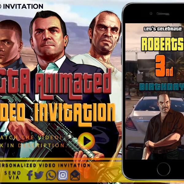 Gta Birthday Party - Etsy