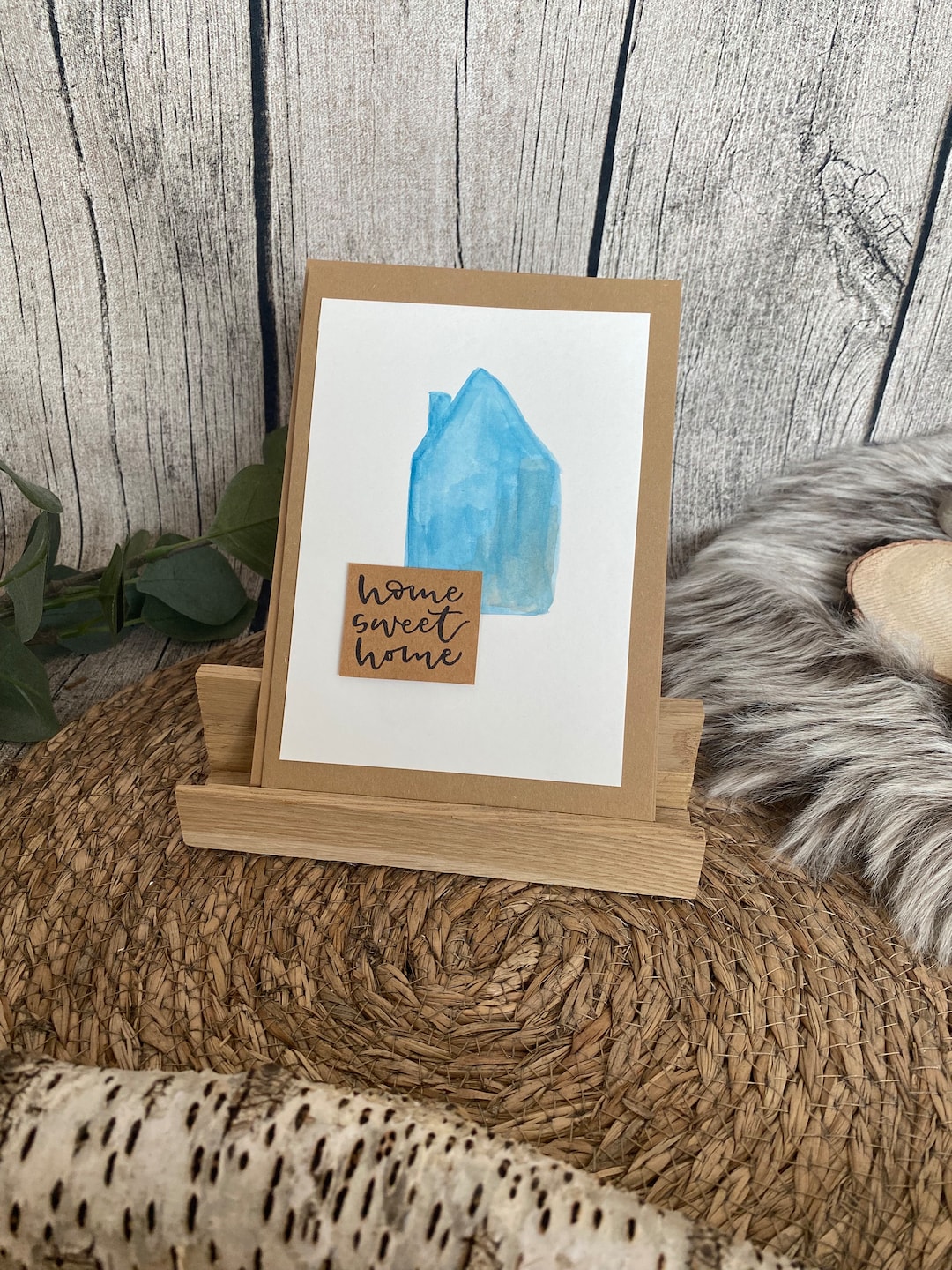 Card Indentation Hand Painted Card Watercolor Card House - Etsy